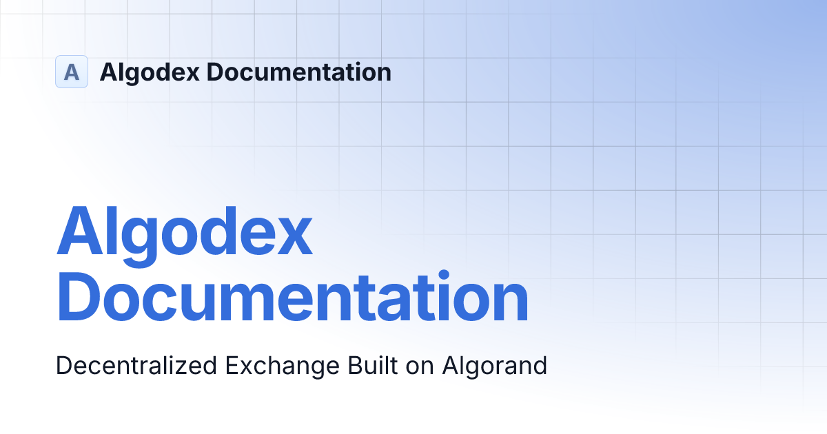 Algodex Documentation | Algodex Documentation